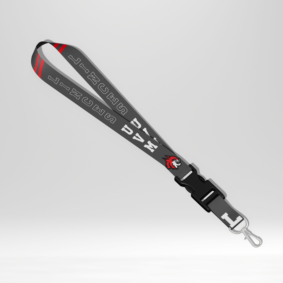 Lanyard gris linces UVM – UVM Store